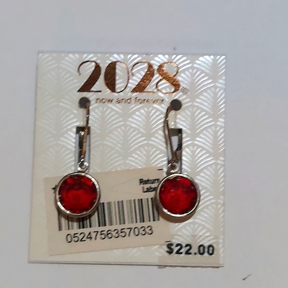 2028 | Jewelry | 228 Jewelry Red Swarovski Element Channel Crystal Drop ...